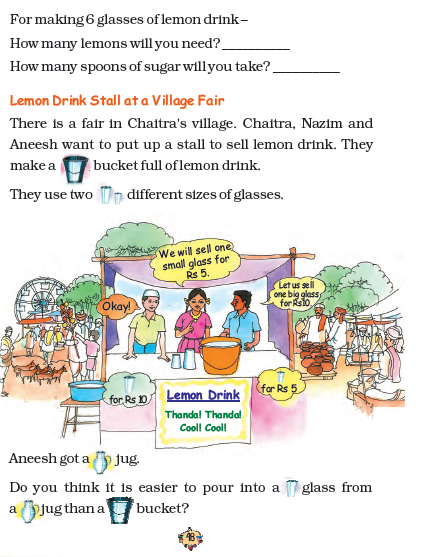 Jugs and Mugs Class 2 Mathematics NCERT Book PDF